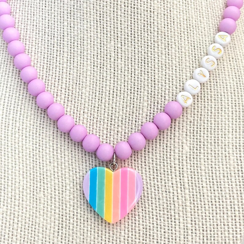 Girls Personalized Necklace Toddler Charm Necklace Baby - Etsy