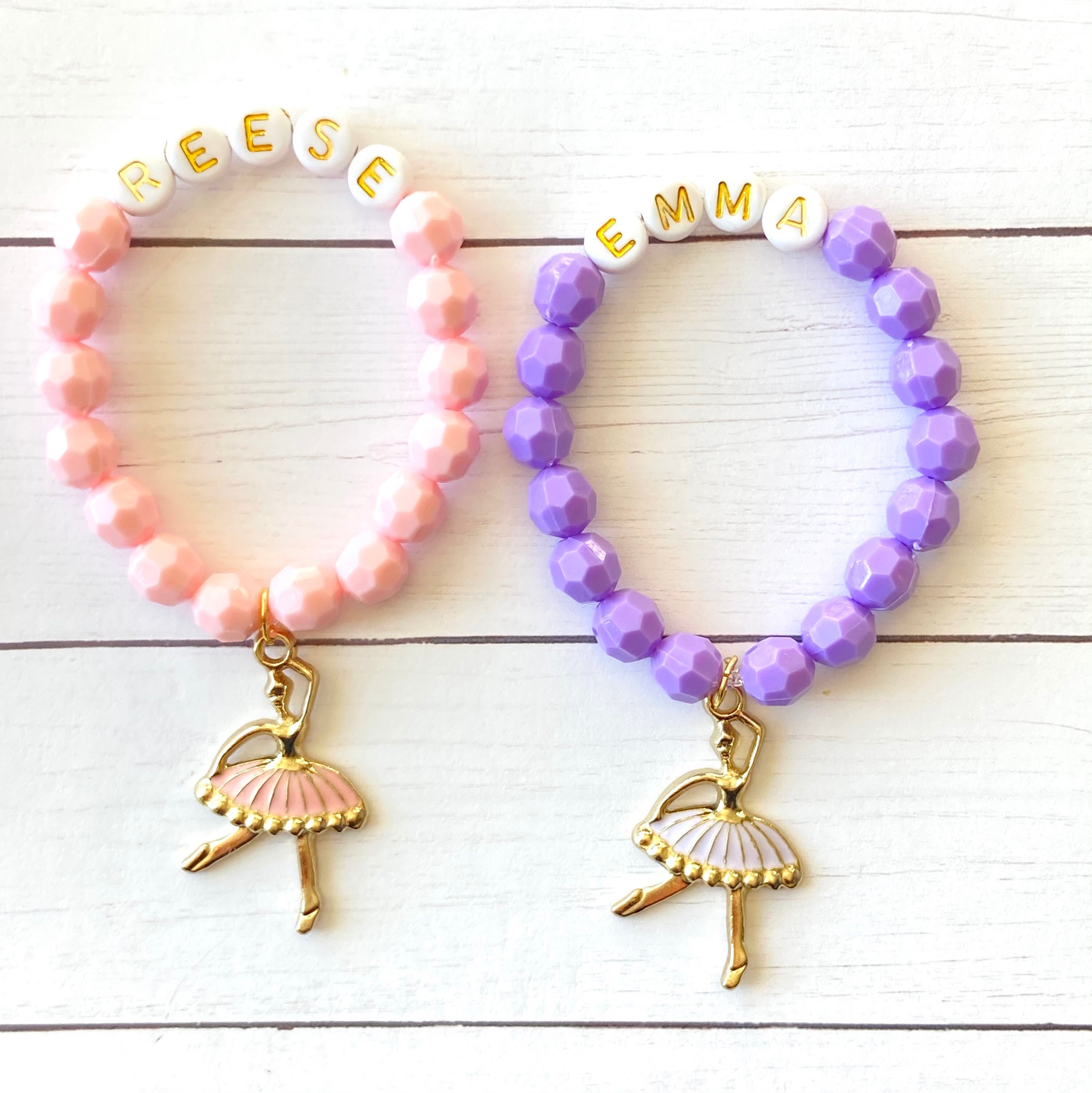 Ballerina Charm Bracelet Personalized Name Bracelet Dance | Etsy