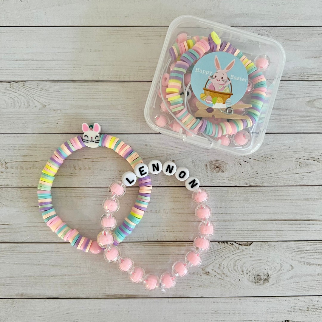 DIY Easter Bracelet Kit, Easter Basket Stuffer, Make Your Own Bracelet ...