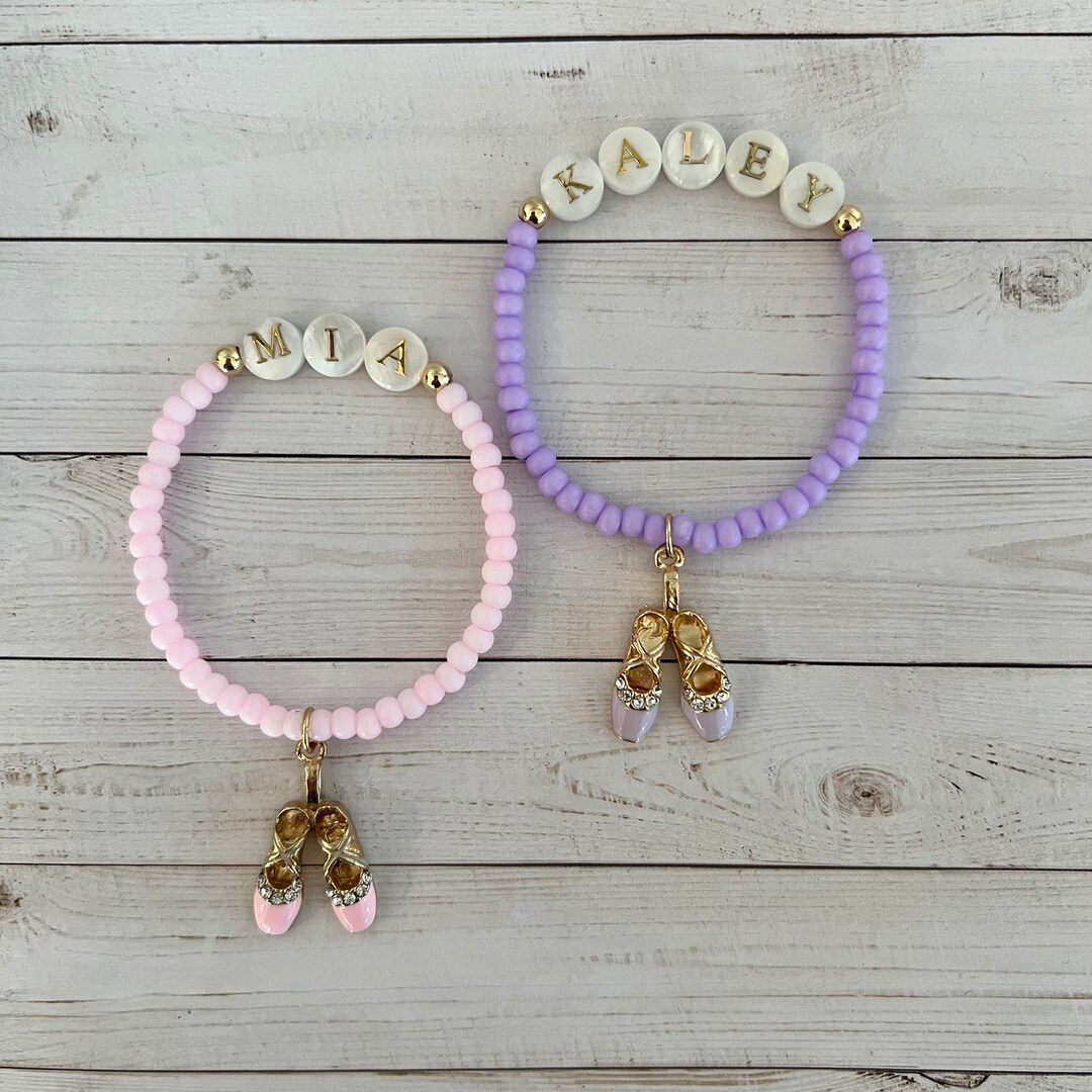 Personalized Name Bracelet, Dance Recital Jewelry for Girls, Little ...