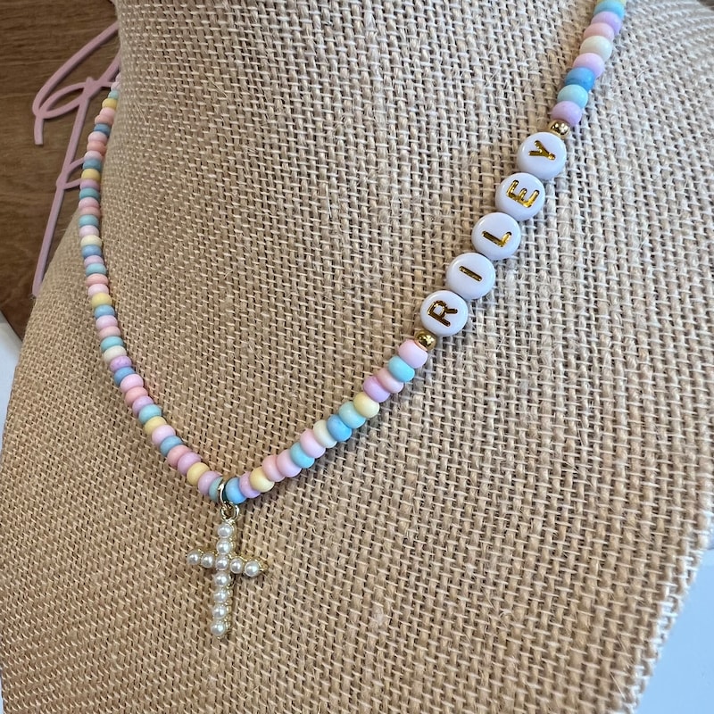Kids Cross Necklace - Etsy