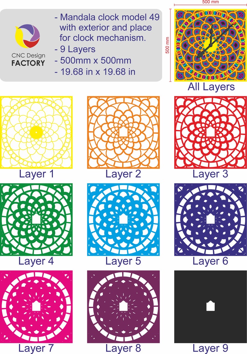 Drawing & Illustration Mandala DXF Laser Cut; Abstract Wall Art ...