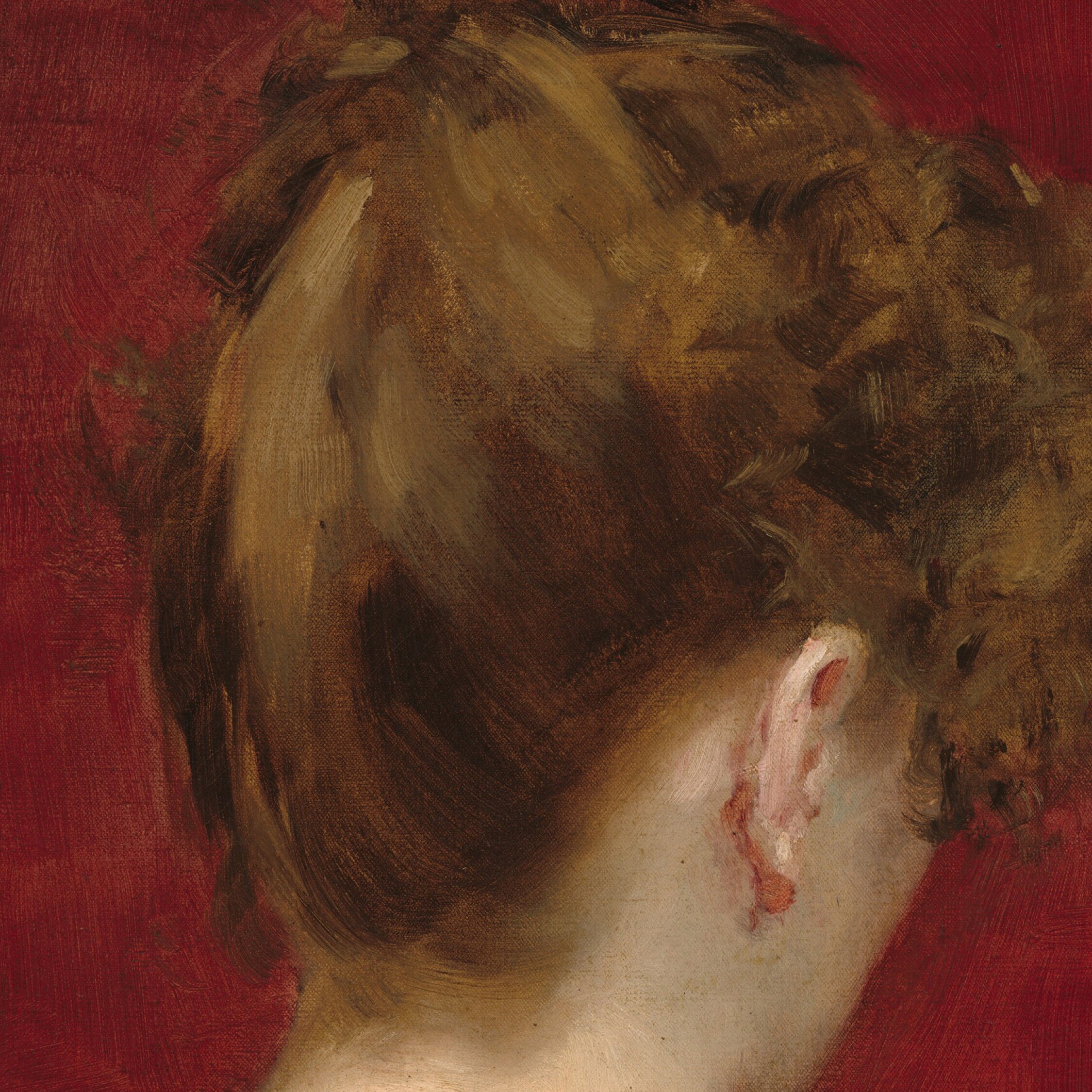 Lilia - Red Portrait Painting Printable Vintage Art - Etsy