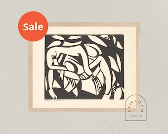 Modern Linocut - Etsy