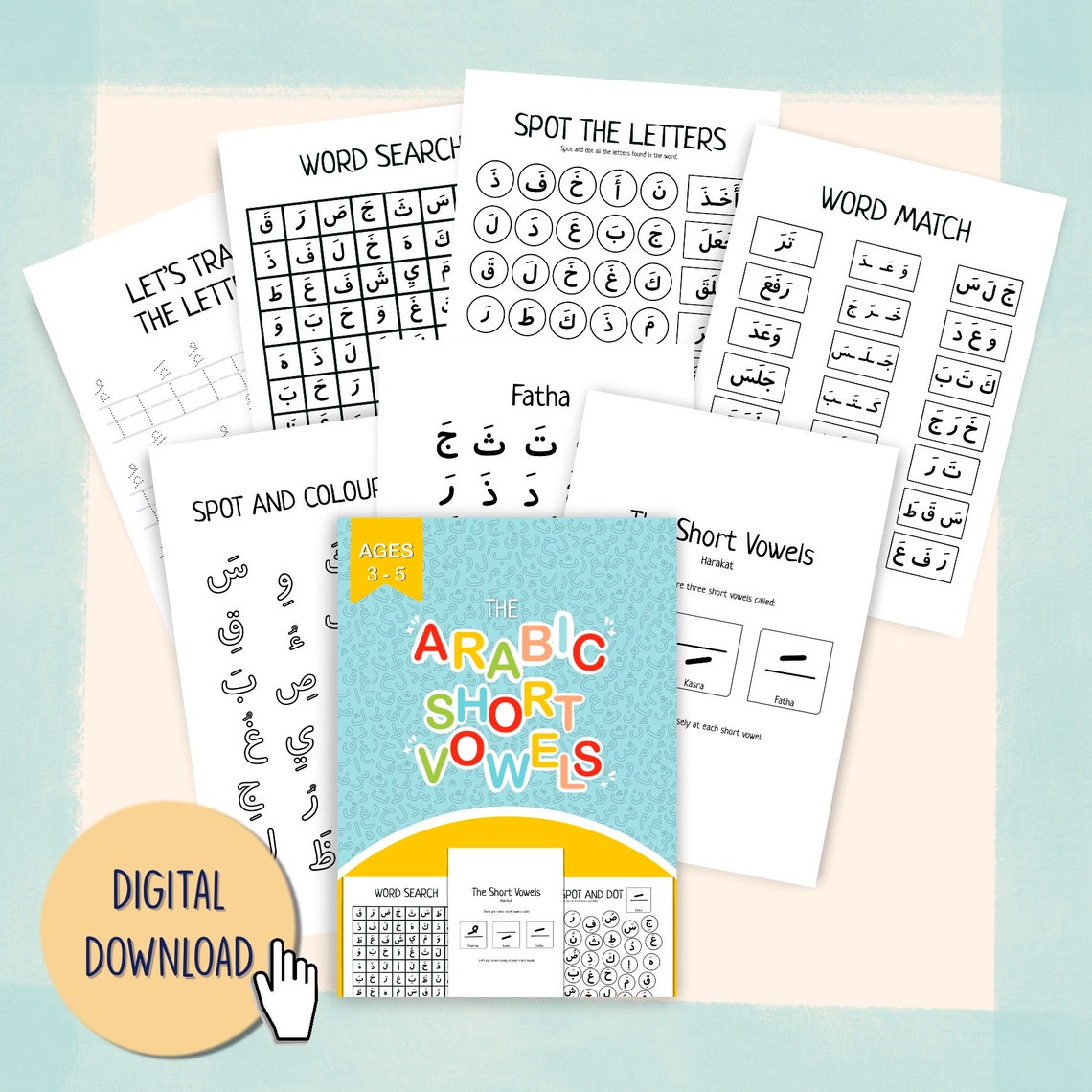 The Arabic Short Vowels fatha, Kasra, Dhamma Digital Download - Etsy