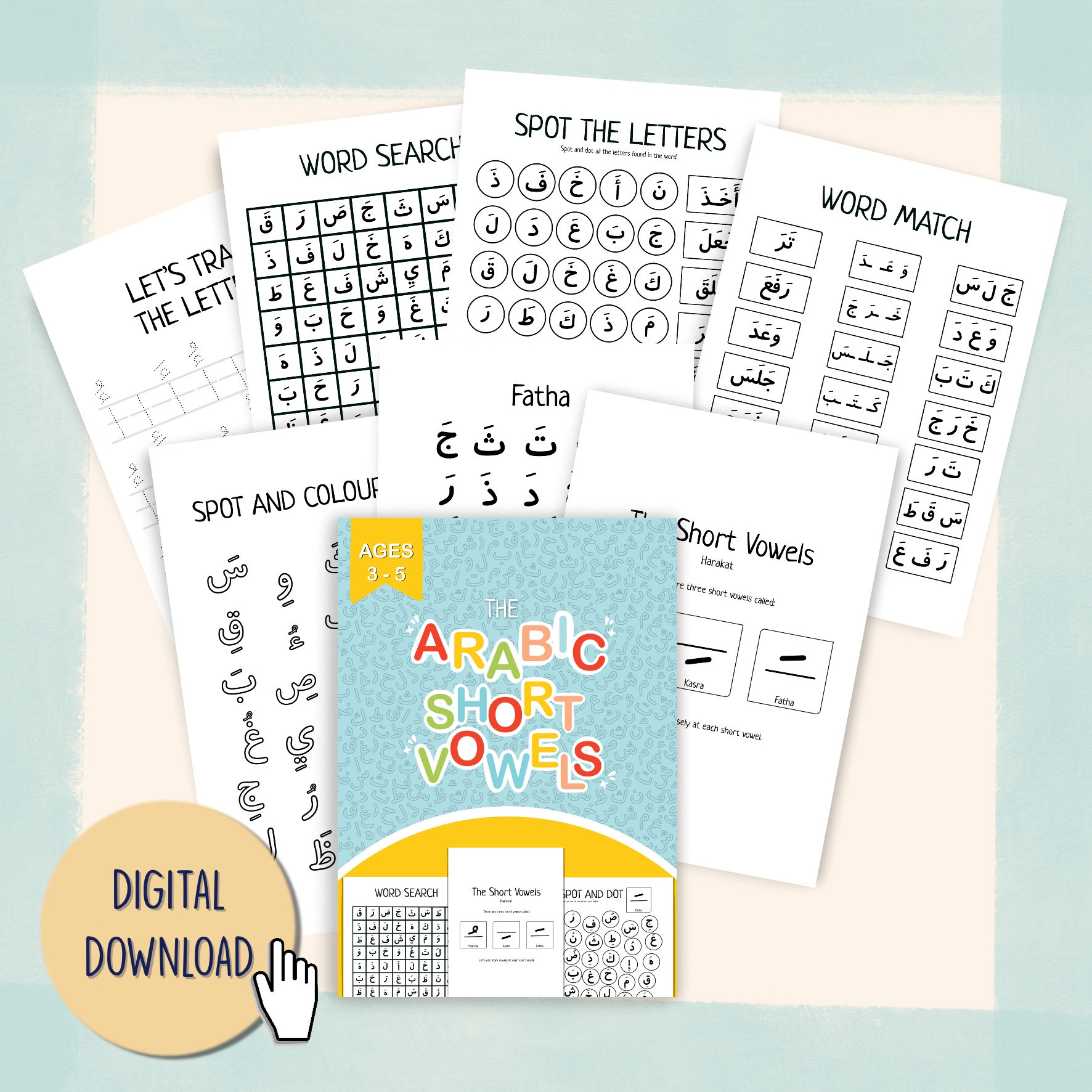 The Arabic Short Vowels (fatha, Kasra, Dhamma) - Digital Download - Etsy