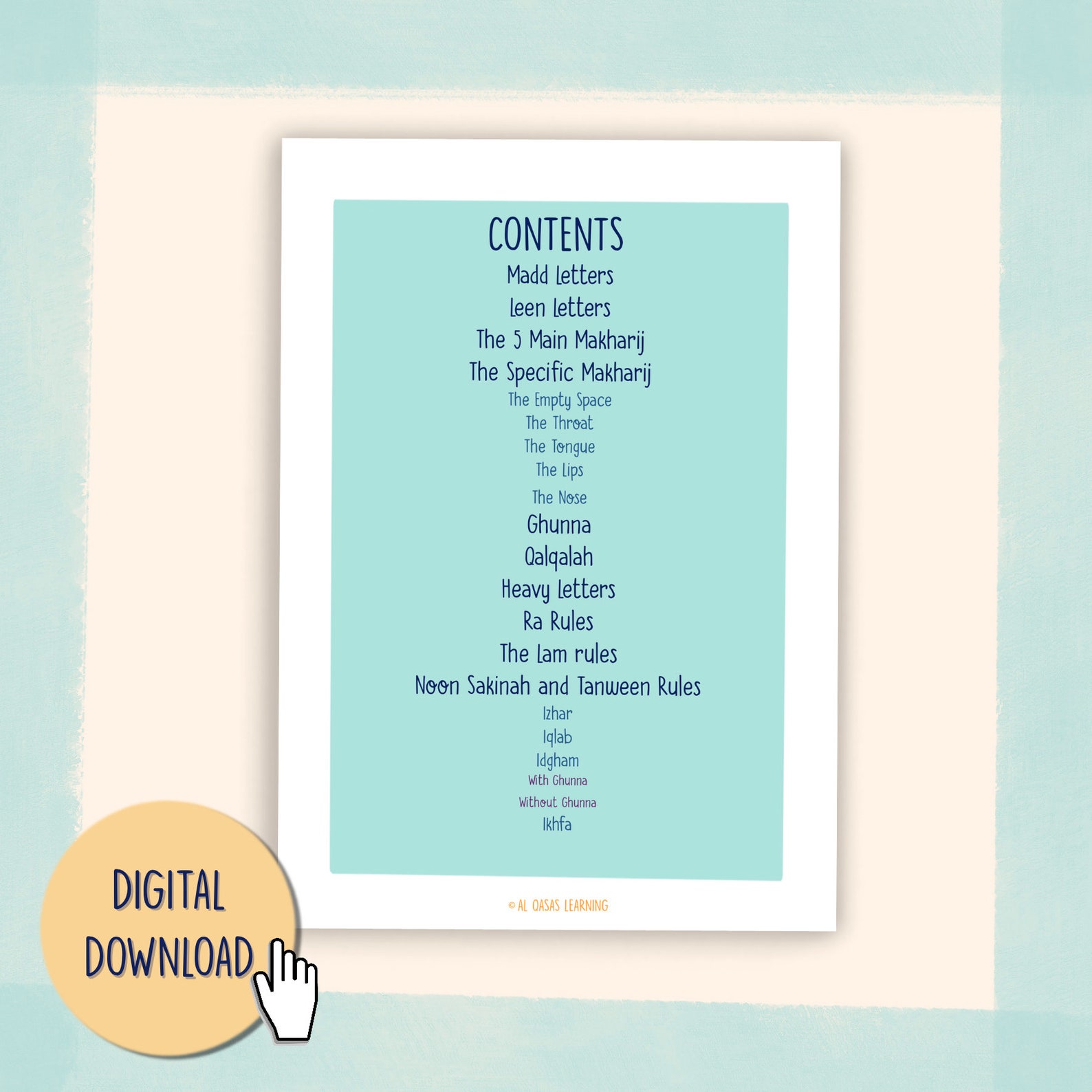 The Ultimate Tajweed Workbook - Digital Download - Etsy