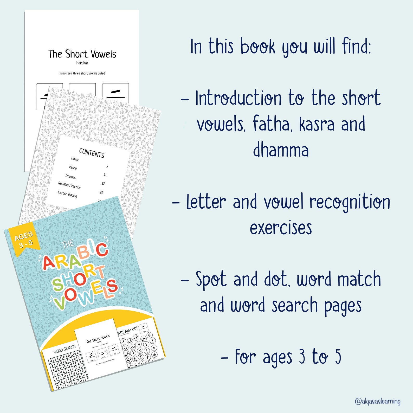The Arabic Short Vowels fatha, Kasra, Dhamma Digital Download - Etsy