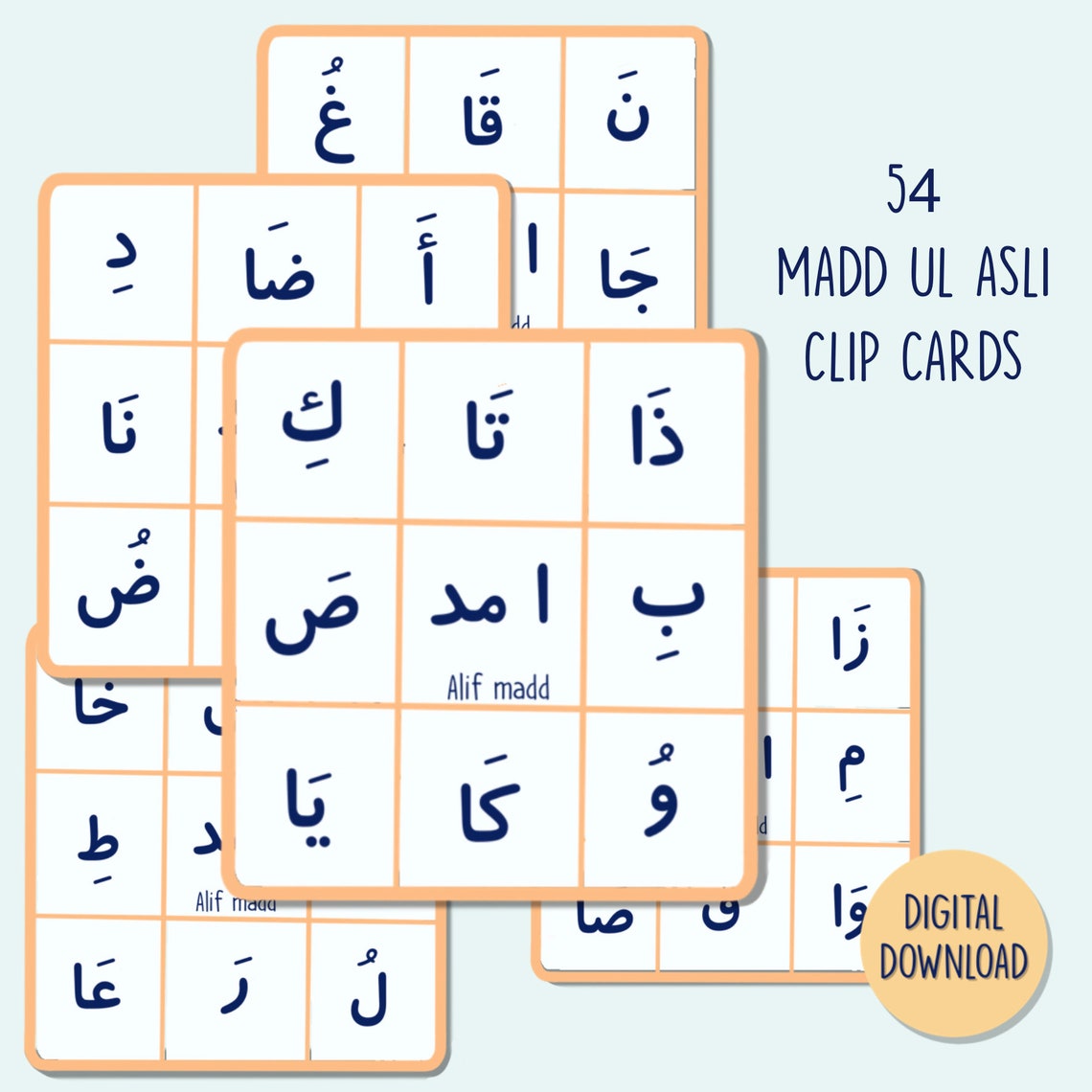 Arabic Letters Worksheet Teaching Your Little One Long Vowels - Etsy