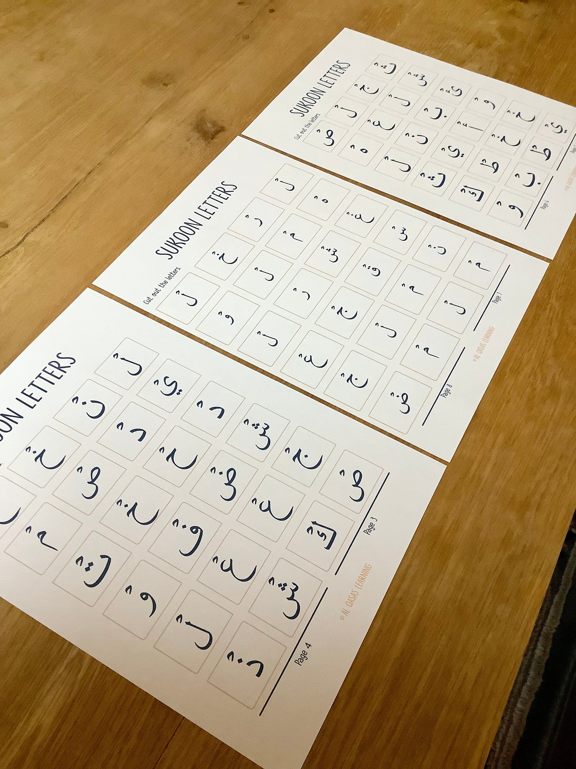 Arabic Sukoon Letters Worksheets Helping your Child on the Way | Etsy