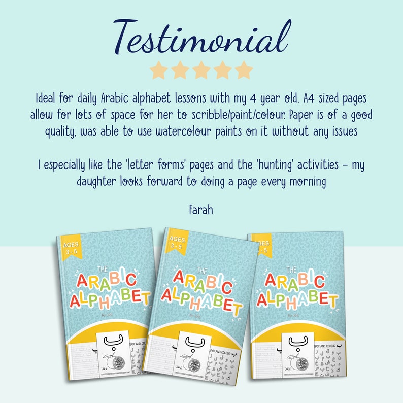 The Arabic Alphabet for Kids: an Arabic Alphabet Workbook for Kids ...