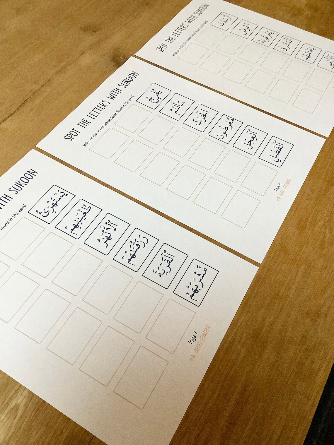 Arabic Sukoon Letters Worksheets Helping Your Child on the Way to ...