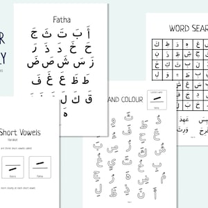 The Arabic Short Vowels (fatha, Kasra, Dhamma) - Digital Download - Etsy