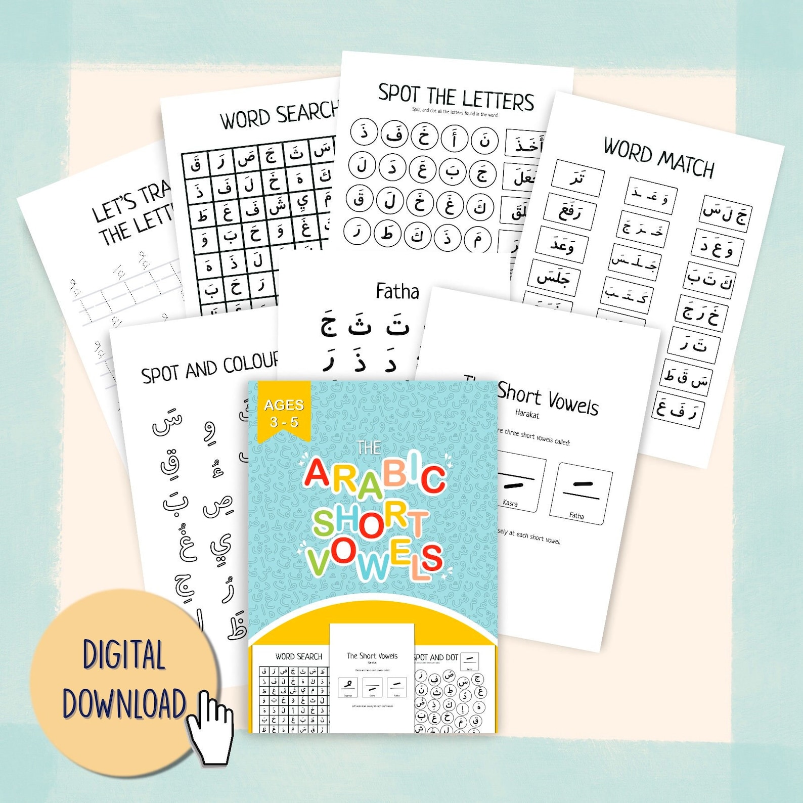 The Arabic Alphabet Short Vowels - A Hands on Arabic Alphabet for Kids ...