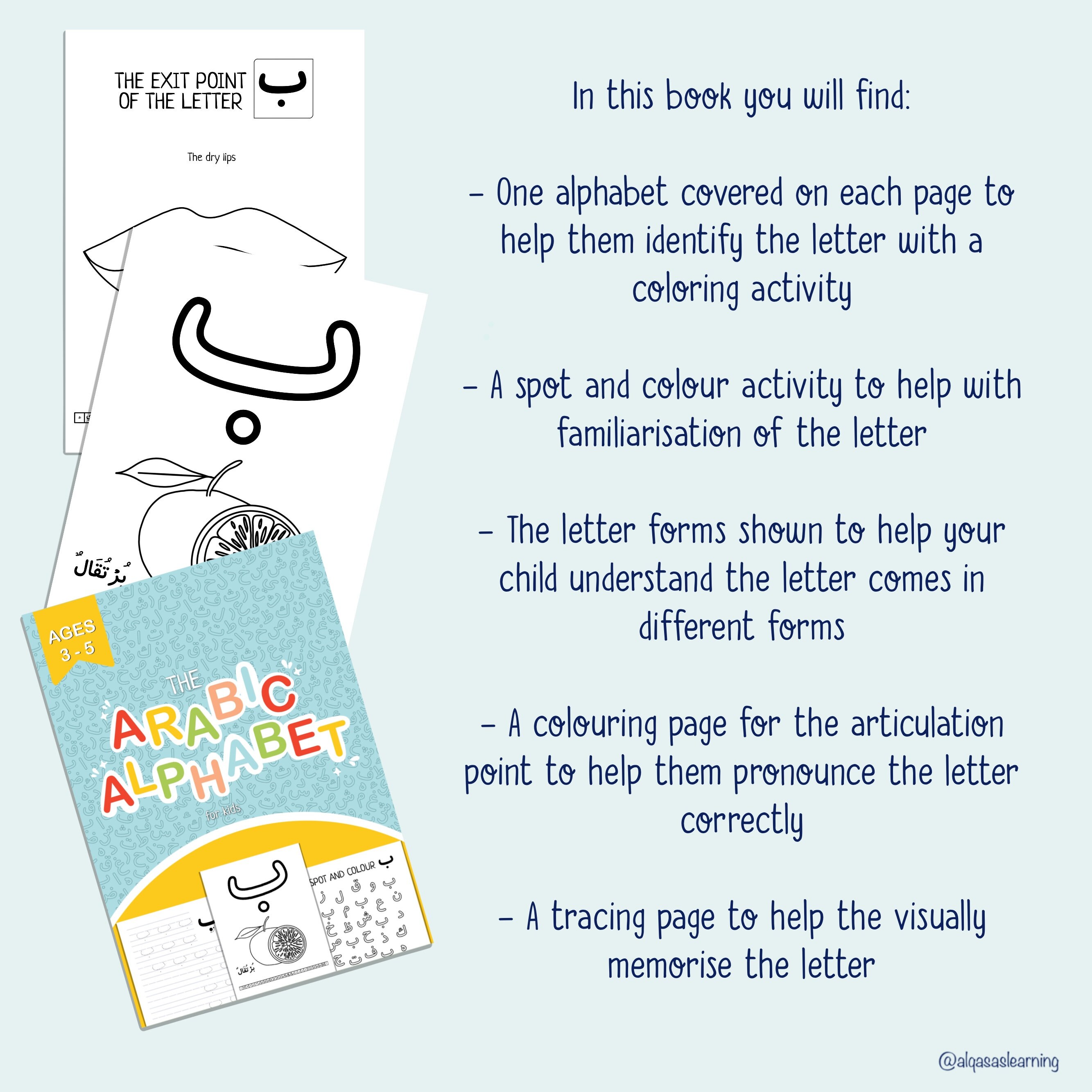 The Arabic Alphabet for Kids: an Arabic Alphabet Workbook for Kids ...