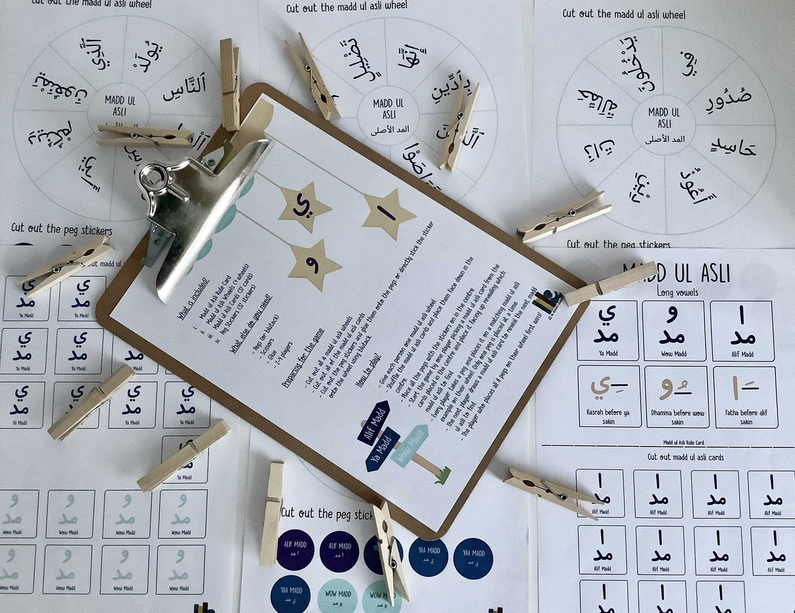 Tajweed Game for Kids With Madd Ul Asli Wheels, A Hands on Islamic ...