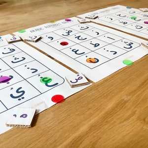 Arabic Letters Bingo Game for Children to Help Learn the Arabic Short ...