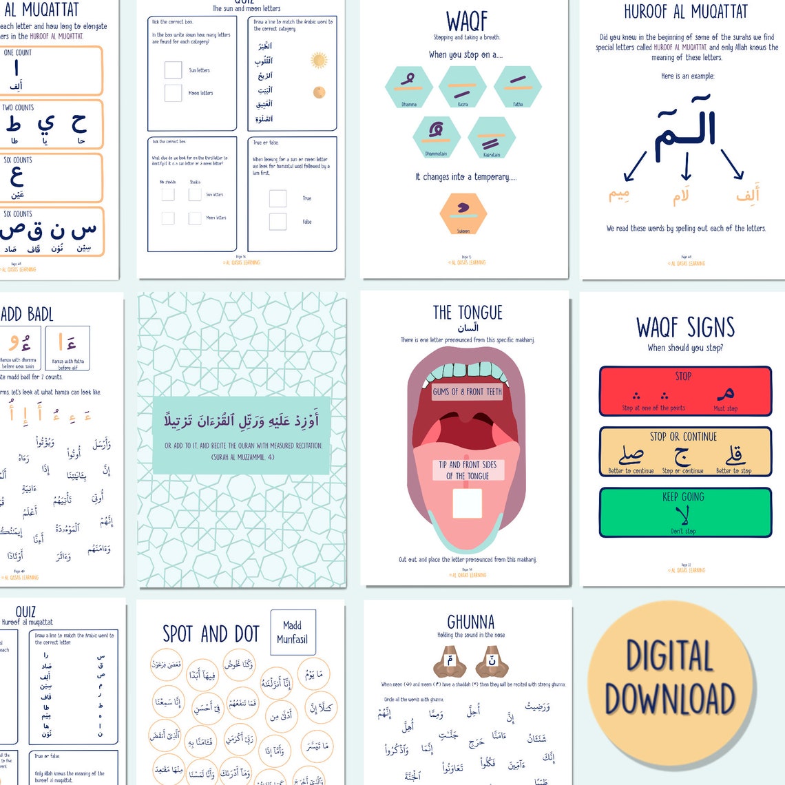 The Tajweed Bundle Which Includes the Tajweed Workbook, the Madd Ul ...