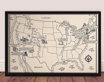 Percy Jackson Map - Etsy