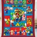 Personalized Super Mario Fleece Blanket Super Mario Birthday Theme ...
