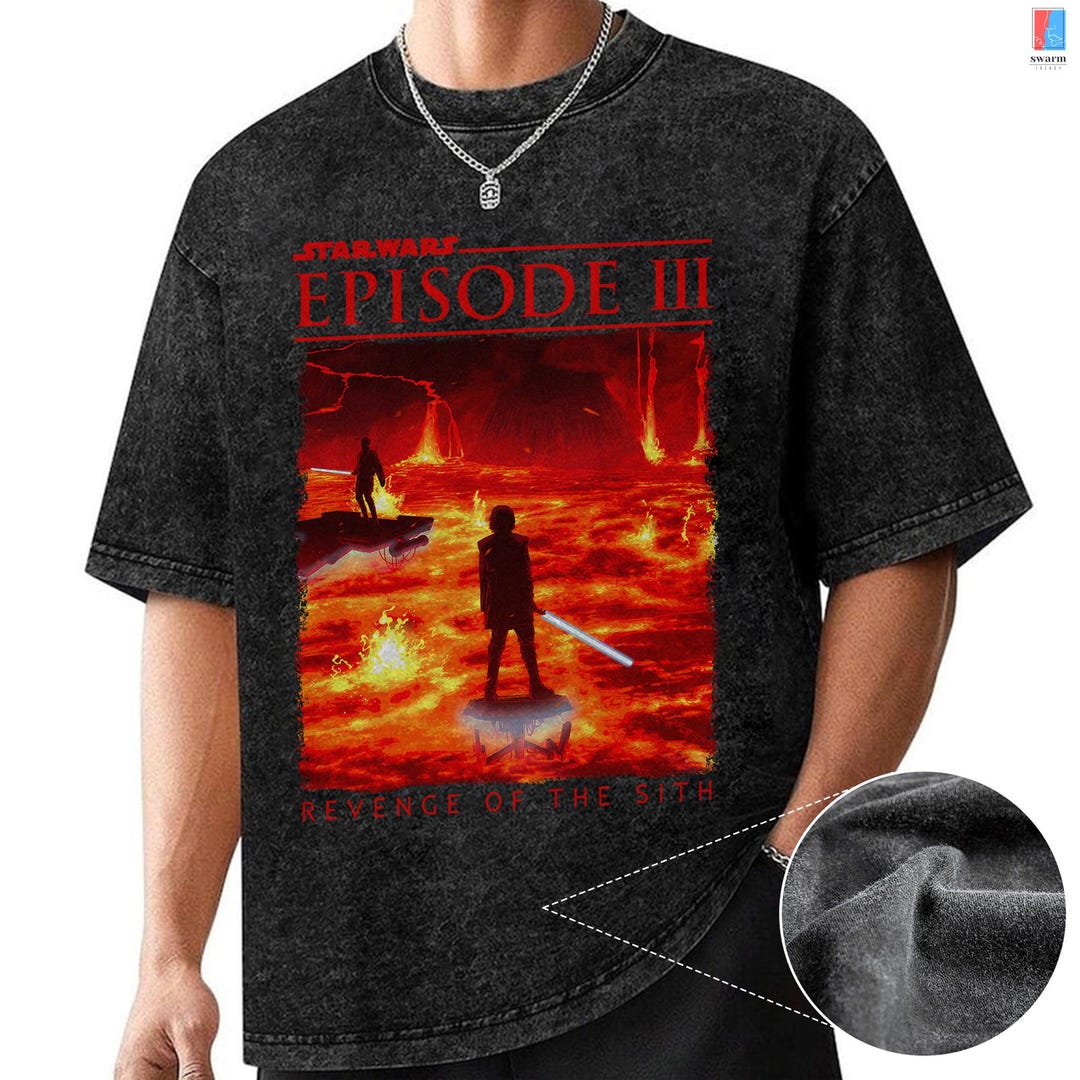 Vintage Washed Revenge of the Sith Shirt, Starwars Oversized Wash Shirt ...