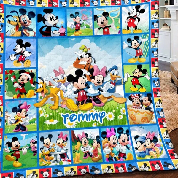 Mickey Mouse and Friends Blanket - Etsy