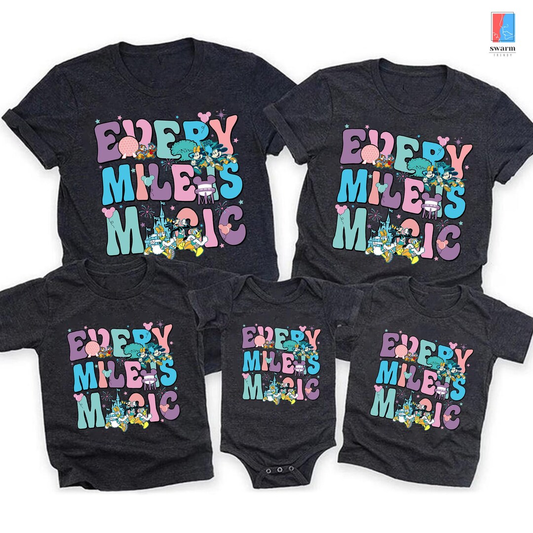 Rundisney Mickey and Friends Every Mile is Magic Shirt, Marathon ...