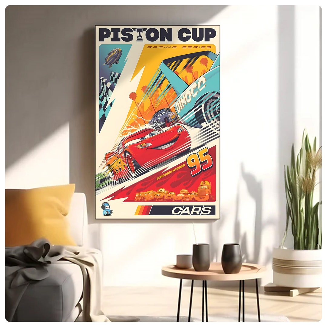 Cars Lightning Mcqueen Poster, Disneyland Pixar Cars Poster ...