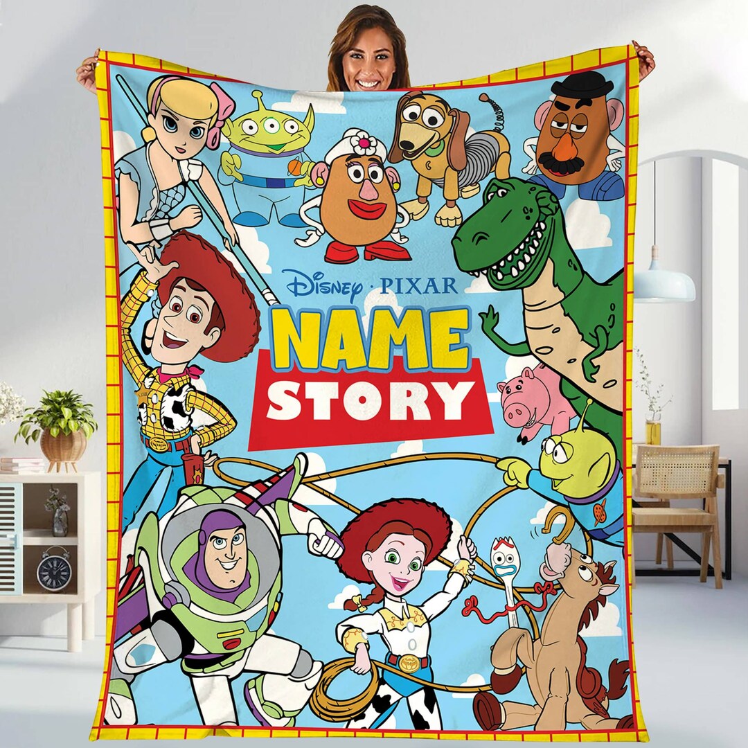 Personalized Toy Story Blanket, Custom Name Disneyland Blanket, Woody ...