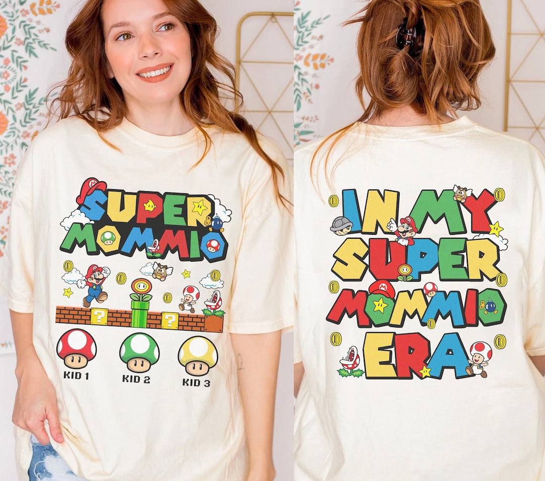 Personalized Super Mommio Shirt, Mario Mother's Day Shirt, Super Mario ...