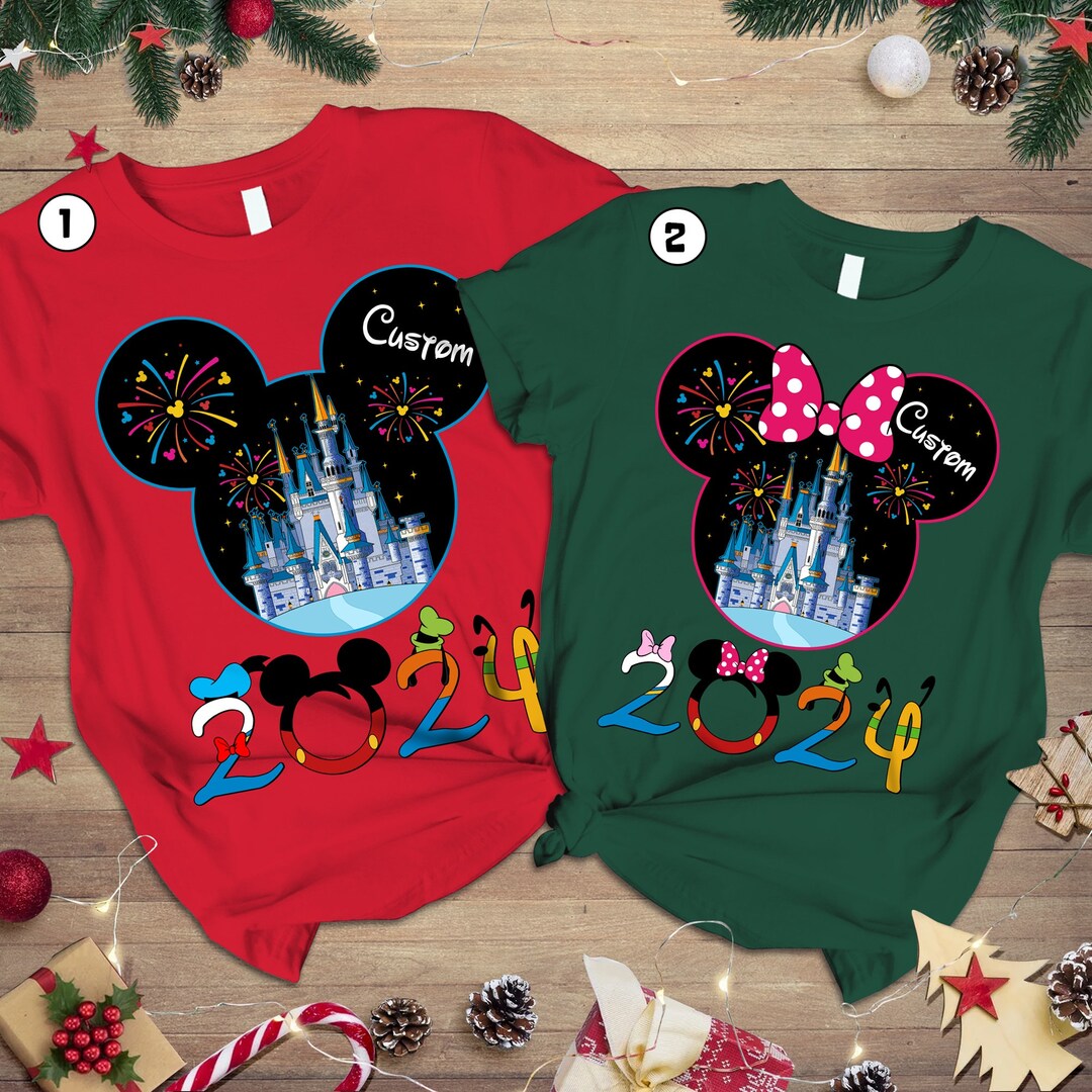 Personalized Disneyland Family Trip 2024 Shirt, Disneyland 2024 Vacation Shirts, Mickey Minnie ...