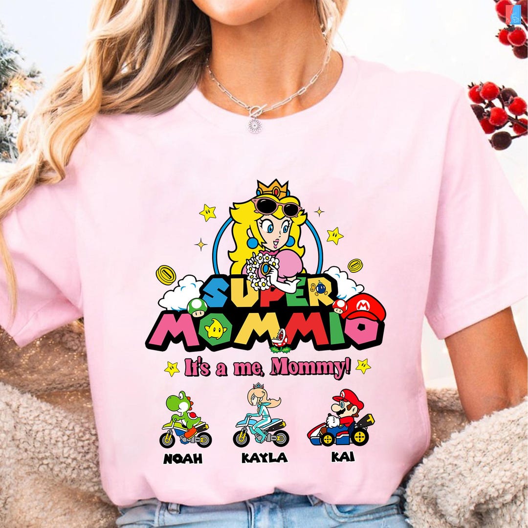 Personalized Super Mommio Shirt, Mother's Day Shirt, Super Mario Family ...