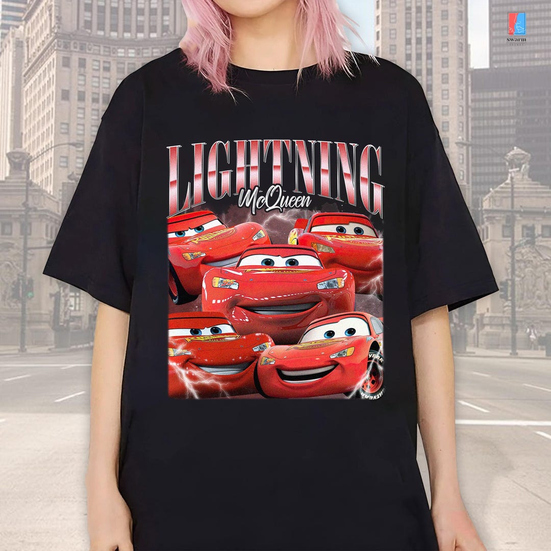 Vintage Homage Cars Lightning Mcqueen 95 Shirt, Mcqueen Bootleg Shirt ...