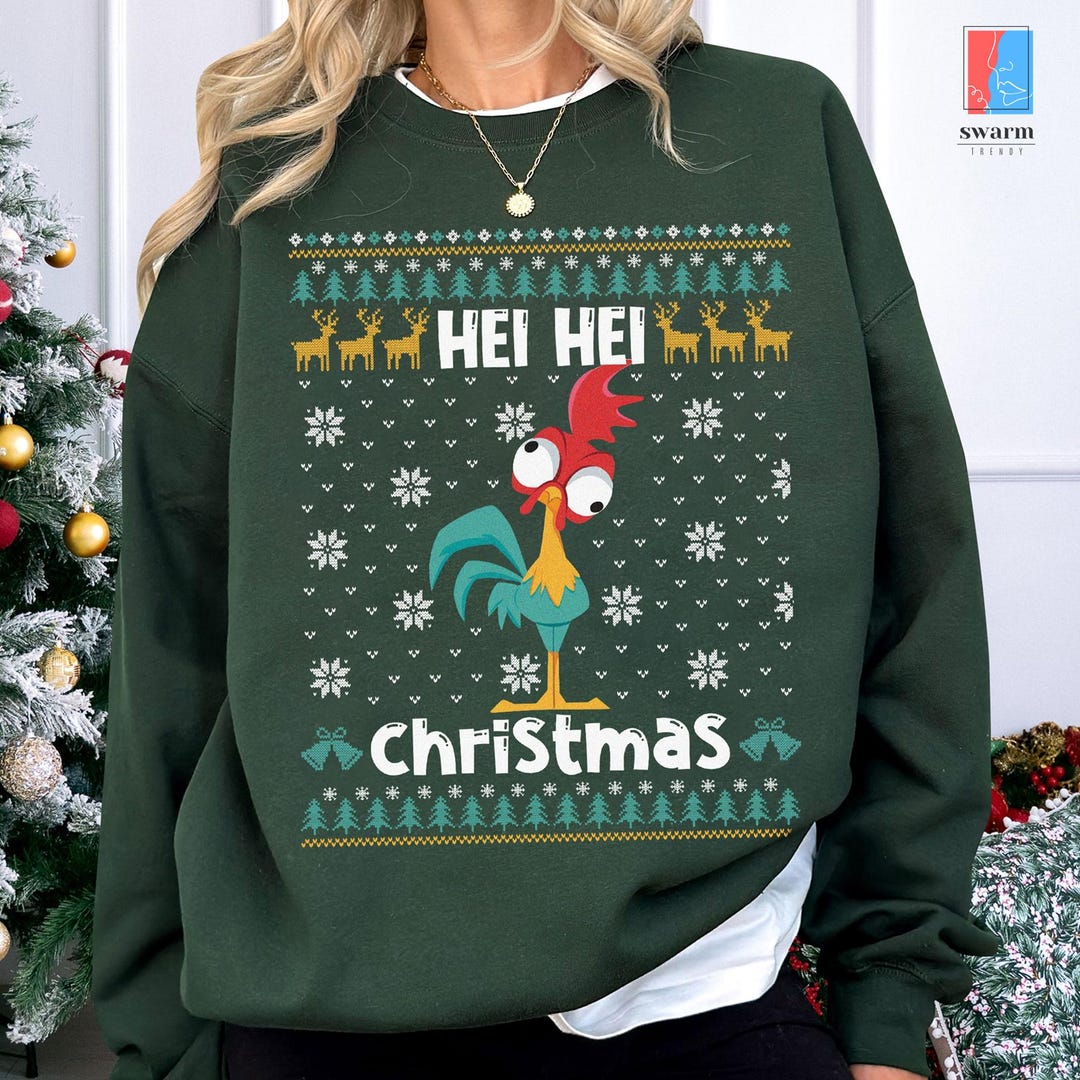 Moana Hei Hei Christmas Sweater, Moana 2 Shirt, Moana Hei Hei Chicken ...