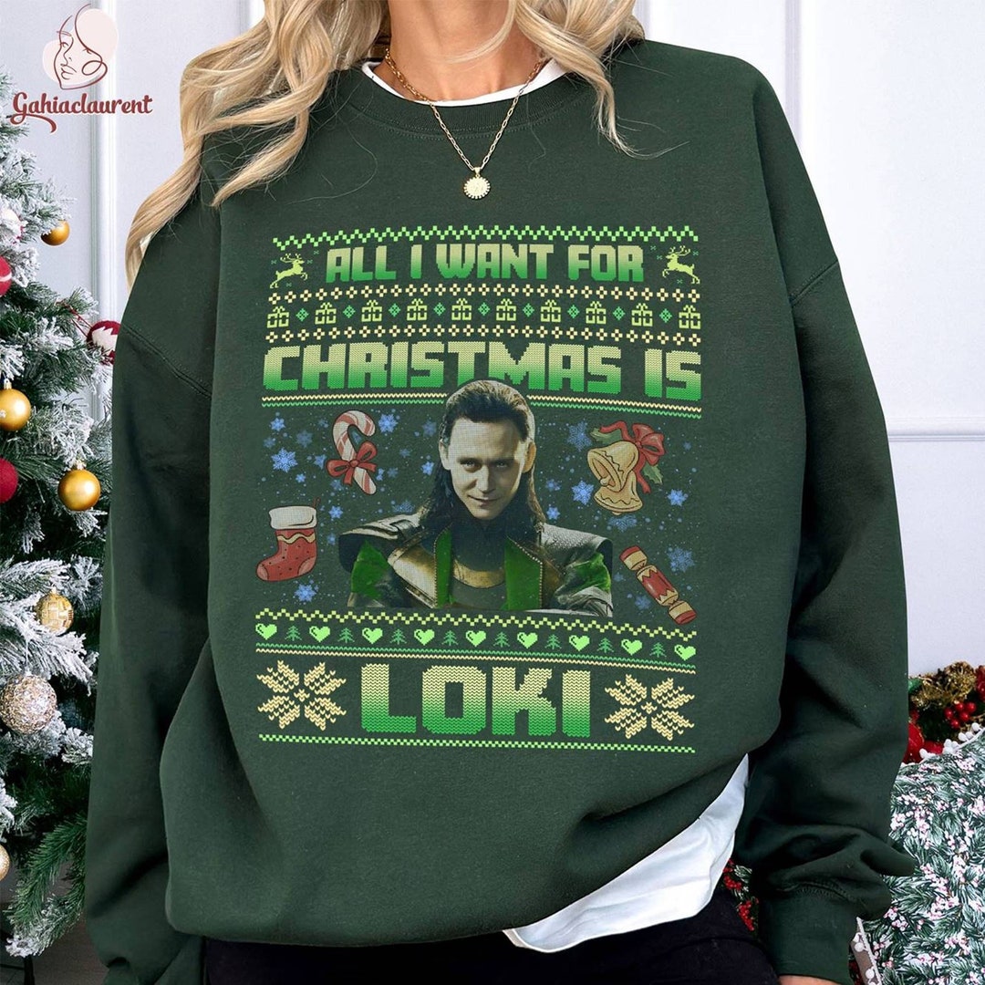 All I Want for Christmas is Loki Ugly Christmas Sweater Loki - Etsy