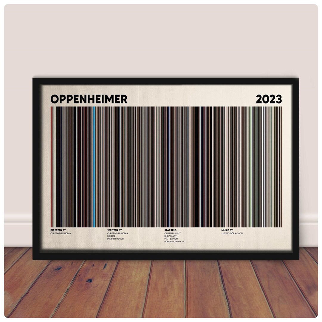 Oppenheimer Movie Barcode Print Poster, Oppenheimer Print, Oppenheimer ...