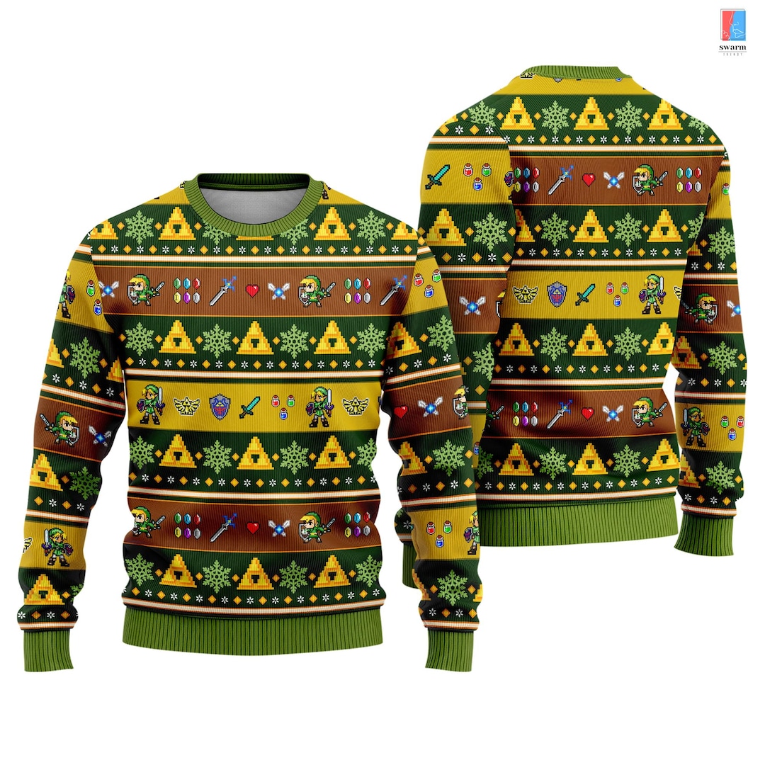 Legend of Zelda Link Ugly Christmas Sweater, Tears of the Kingdom Ugly ...