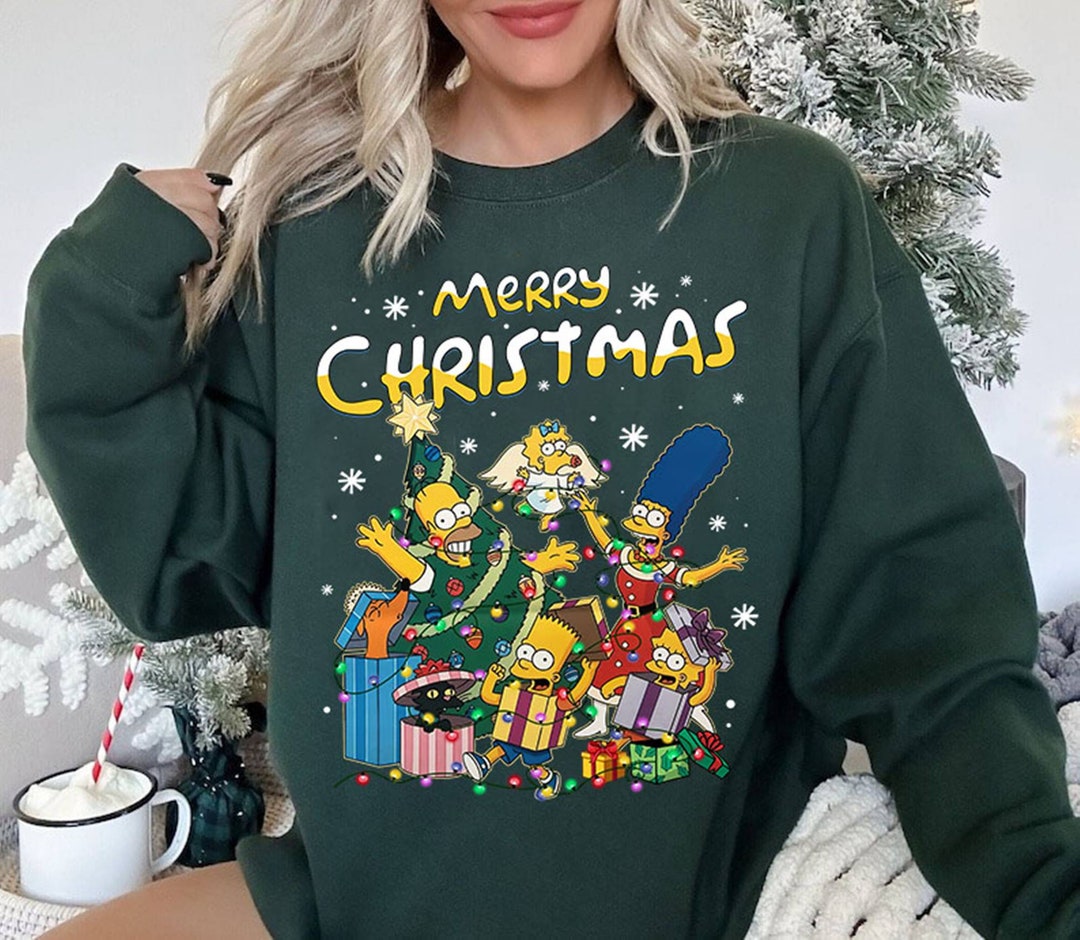 The Simpsons Christmas Family Shirt Homer Simpson Christmas - Etsy