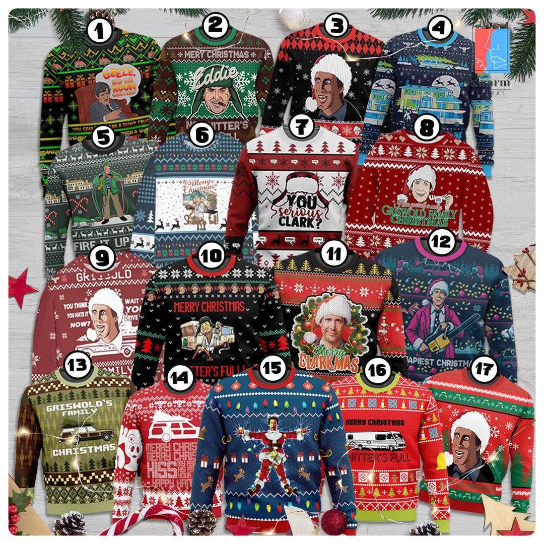 National Lampoon's Christmas Vacation Ugly Sweater, Griswold Christmas ...