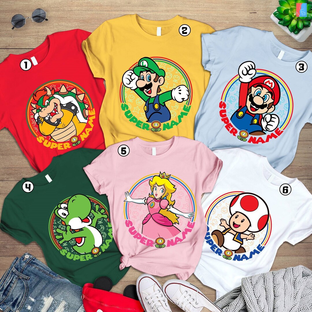 Custom Disneyland Super Mario Group Shirt, Super Mario Shirt, Mario ...