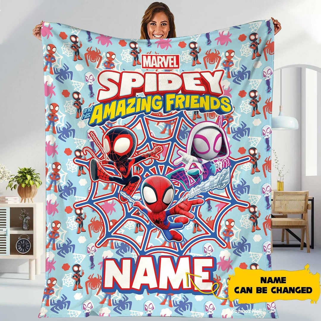 Personalized Spidey and His Amazing Friends Blanket Spidey - Etsy