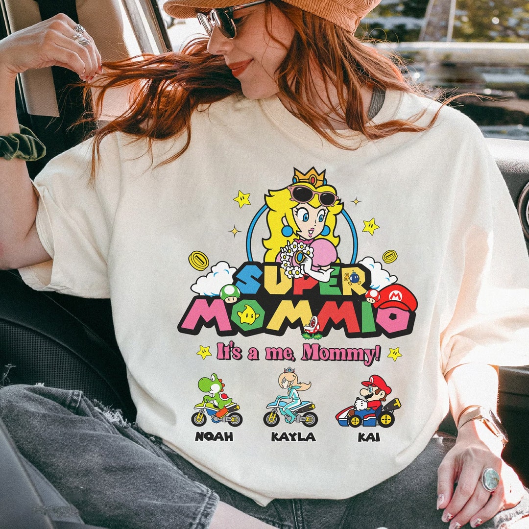 Personalized Super Mommio Shirt, Mario Super Mom Shirt, Mario Princess ...