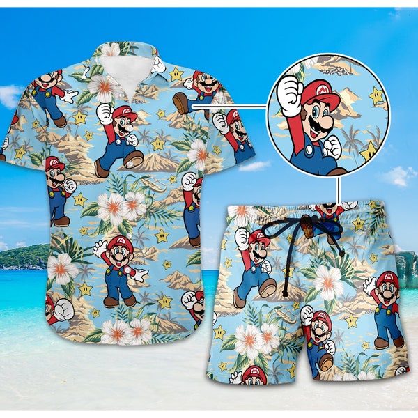 Super Mario Hawaiian Shirt - Etsy