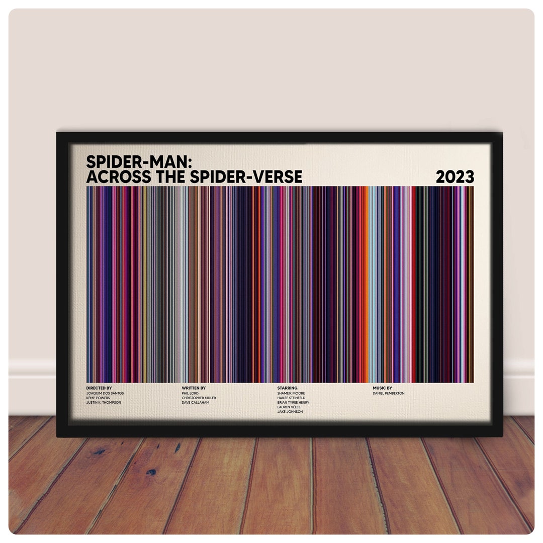 Spider-man Across the Spider-verse Movie Barcode Print Poster Spider ...