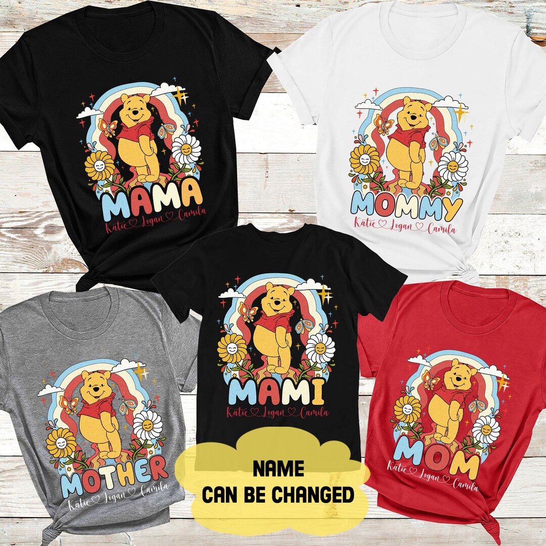 Custom Pooh Mama Bear Shirt, Pooh Mother's Day Shirt, Mama Pooh Shirt ...