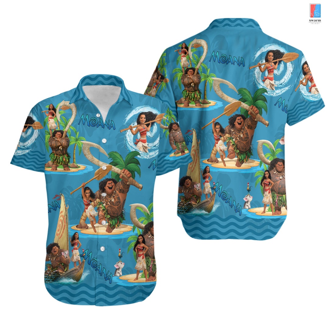 Princess Moana Hawaii Shirt, Disneyland Princess Hawaii Shirt, Girls ...