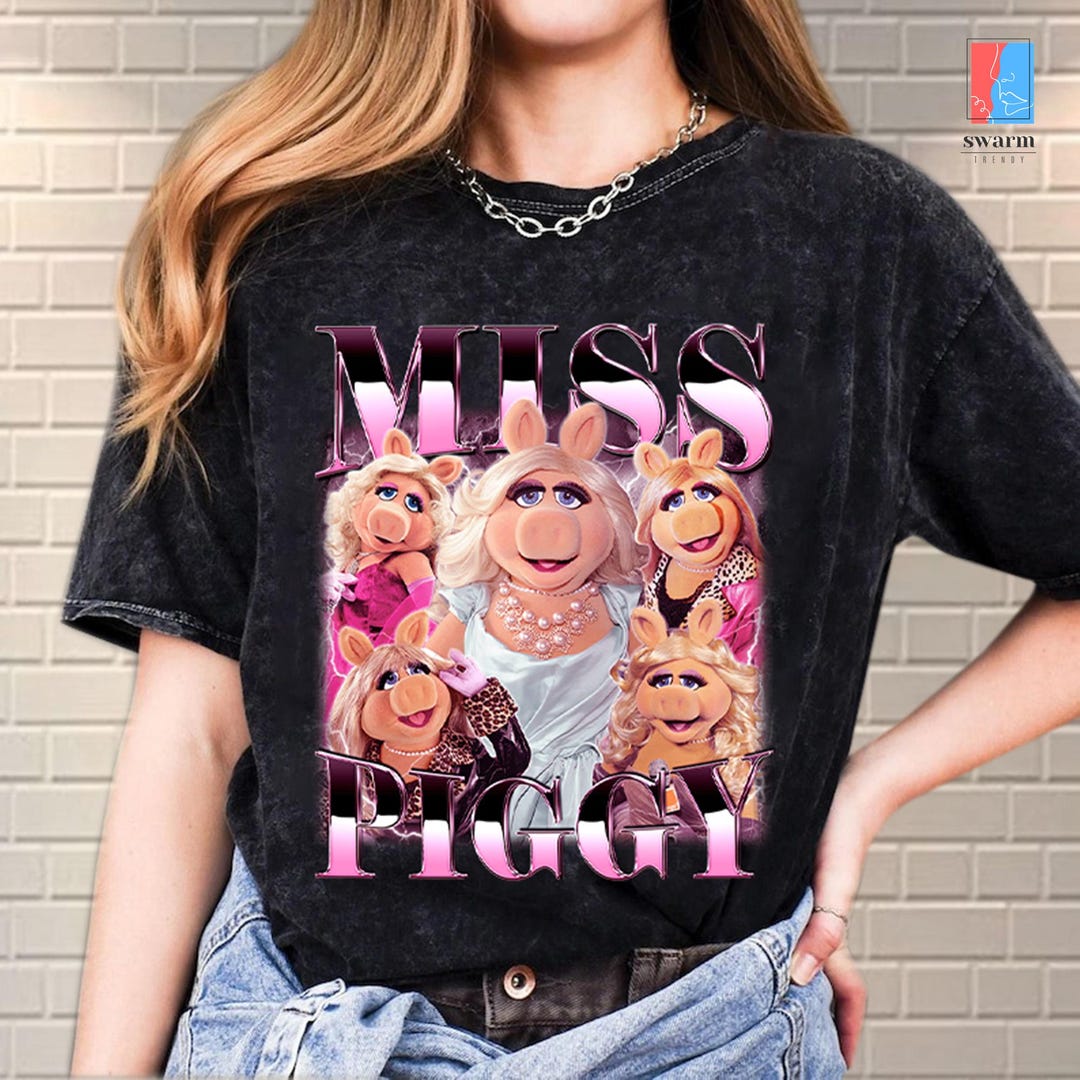 Vintage Miss Piggy Bootleg Washed Shirt, the Muppets Oversized Wash ...