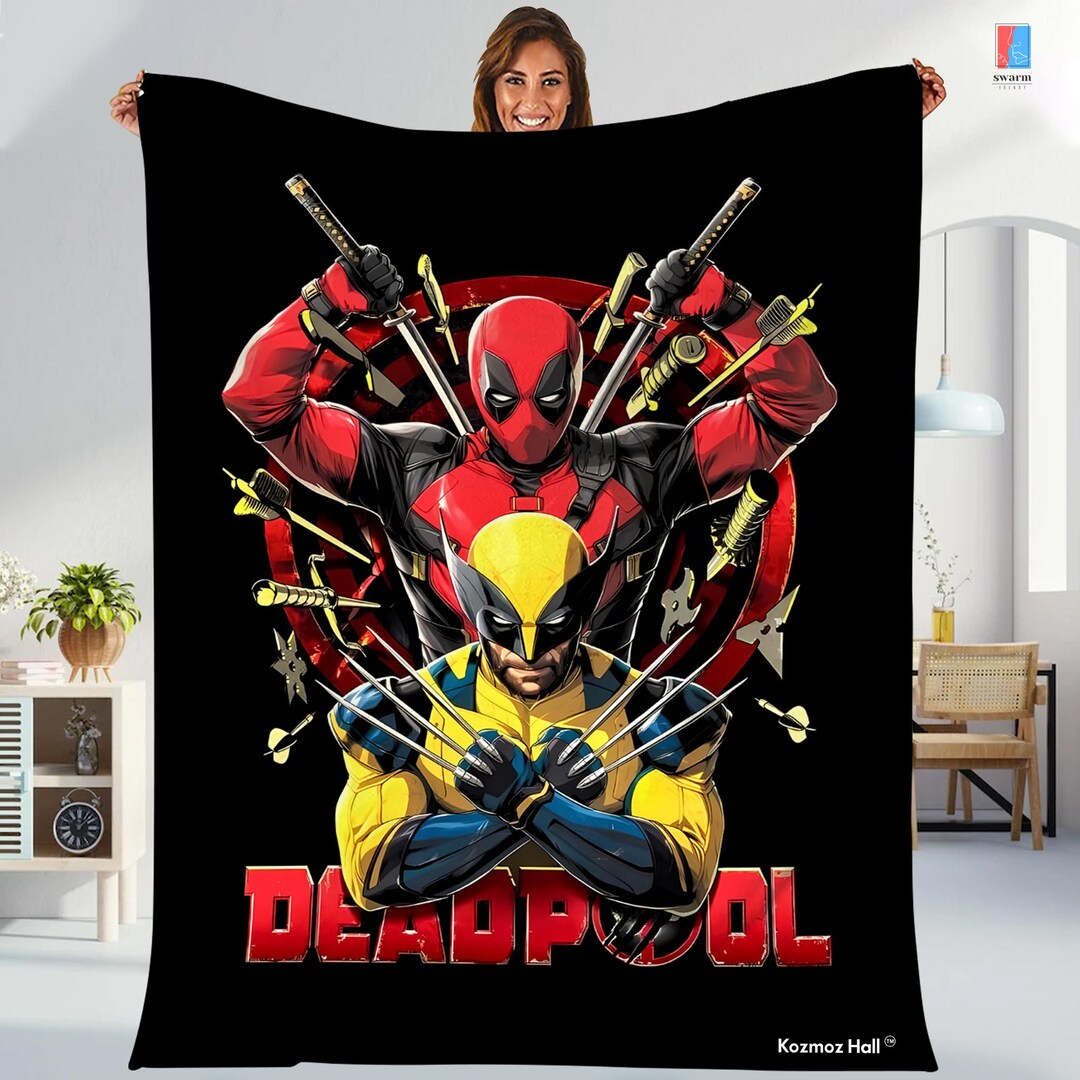 Deadpool and Wolverine Blanket, Deadpool 3 Movie Blanket, Deadpool ...