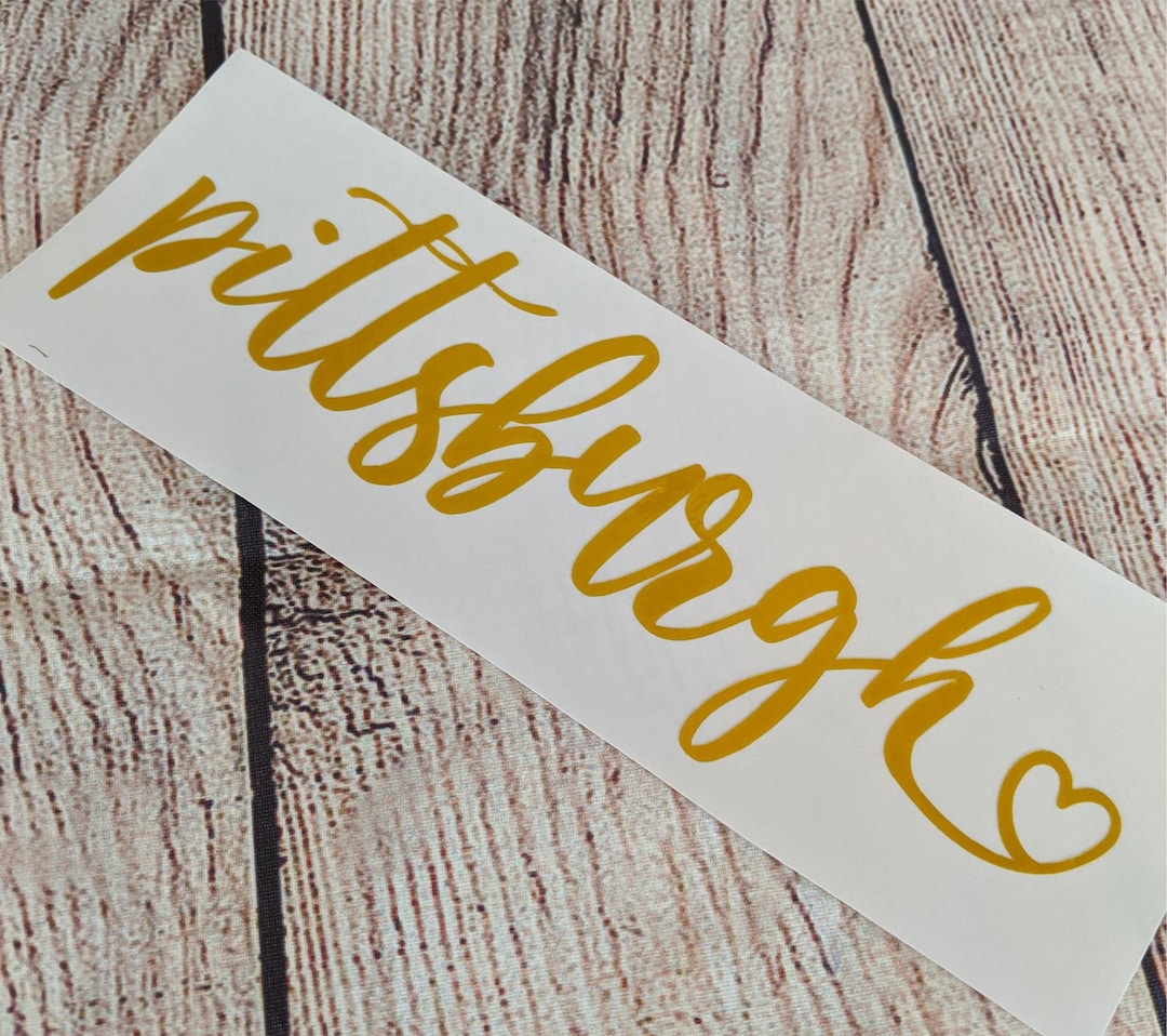 Pittsburgh Script Sticker Decal - Etsy