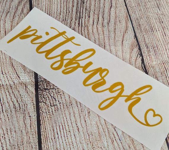 Pittsburgh Script Sticker Decal | Etsy
